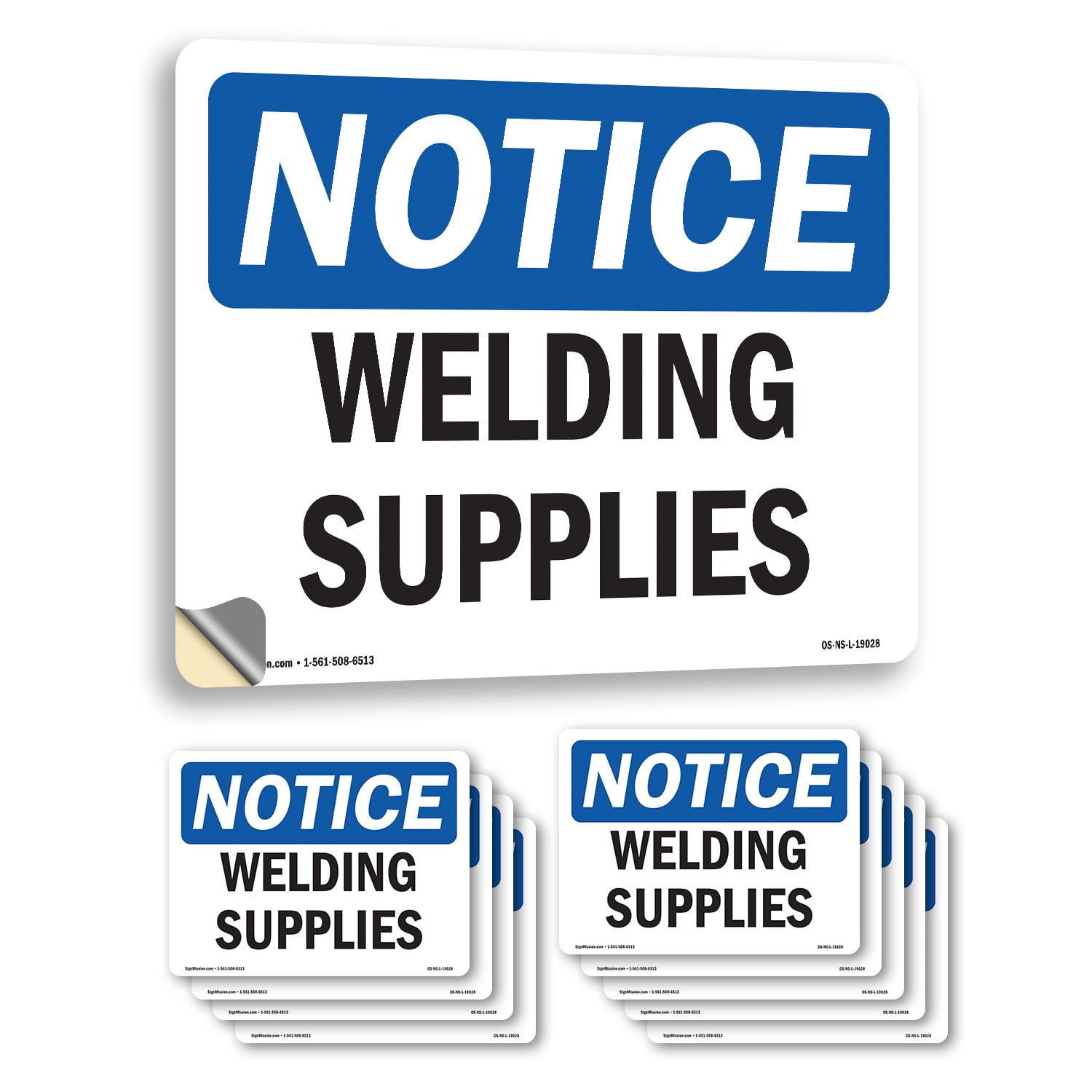 Welding Supplies OSHA Notice Vinyl Decal Label 10 Inch x 7 Inch - 10 ...