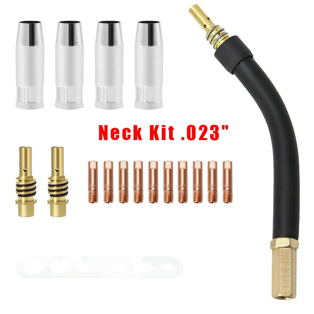 Welding Torch Kit Electric Welder Mig Torch Parts Contact Tip Nozzle Torch Neck AK15 For Welders ...