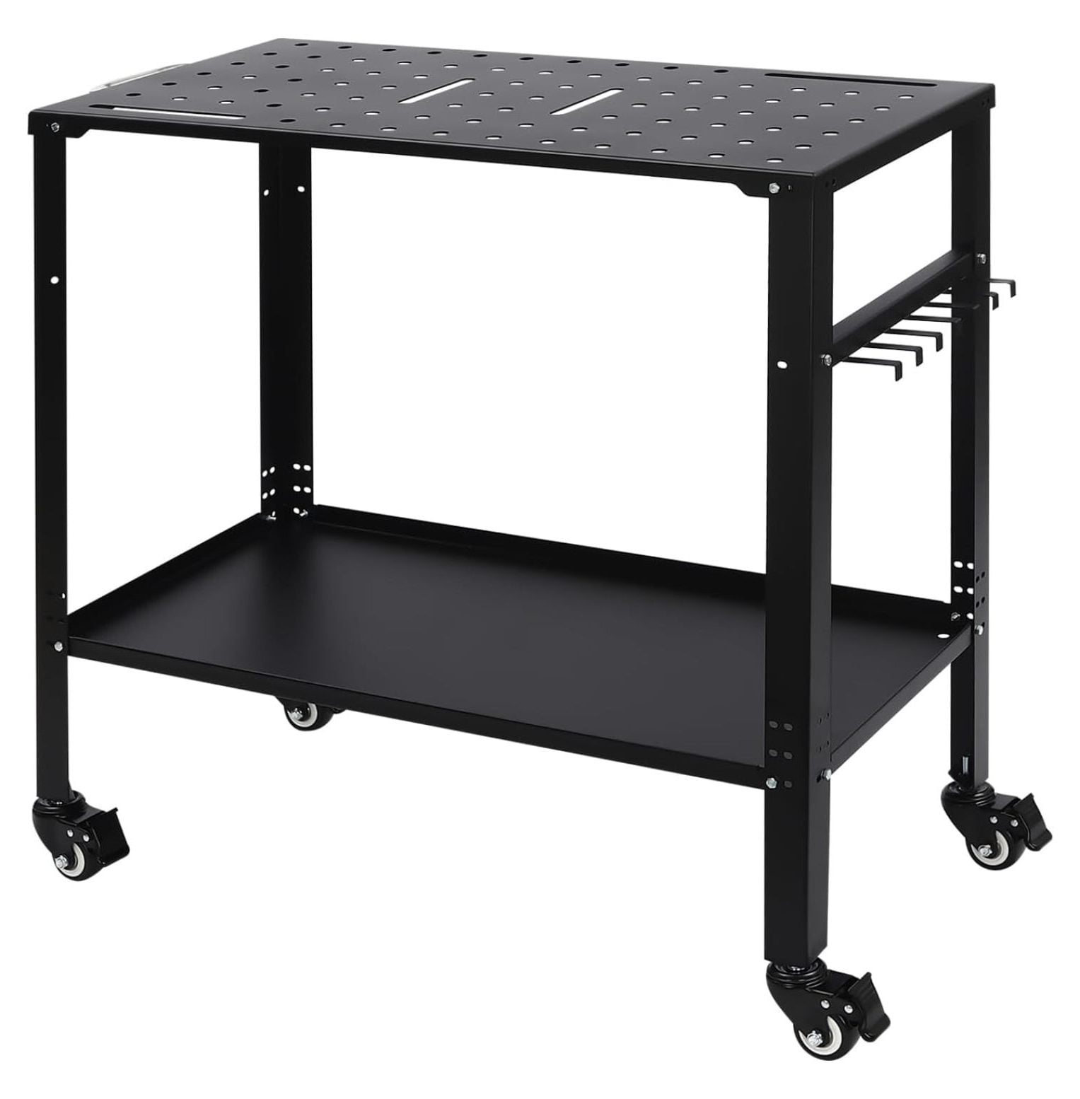 Welding Workbench 36x18 inch with Wheels & Tray - 1200 lb Capacity ...