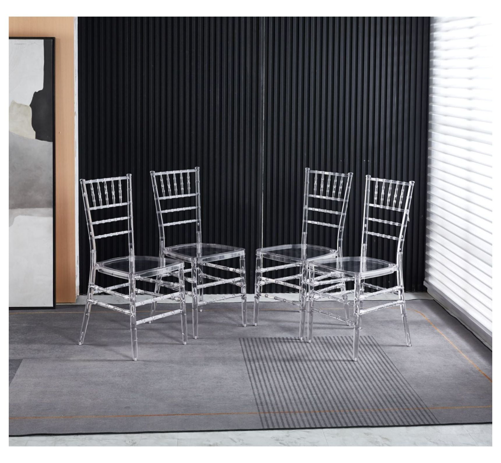 Welding chair,dining chair,set of 4,plastic seat Transparent - Walmart.com