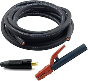 WeldingCity 10-ft 1-AWG USA-made Heavy Duty Welding Cable with Stick ...