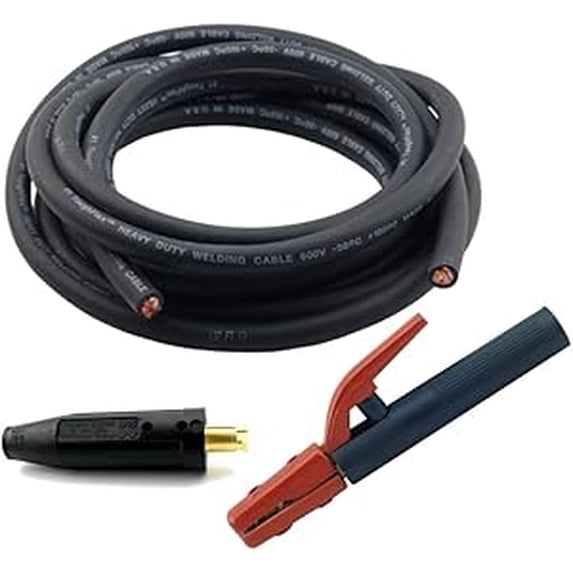 WeldingCity 10-ft 1-AWG USA-made Heavy Duty Welding Cable with Stick ...