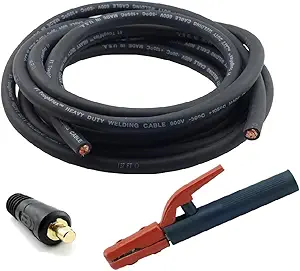 WeldingCity 15-ft 1-AWG USA-made Heavy Duty Welding Cable with Stick ...