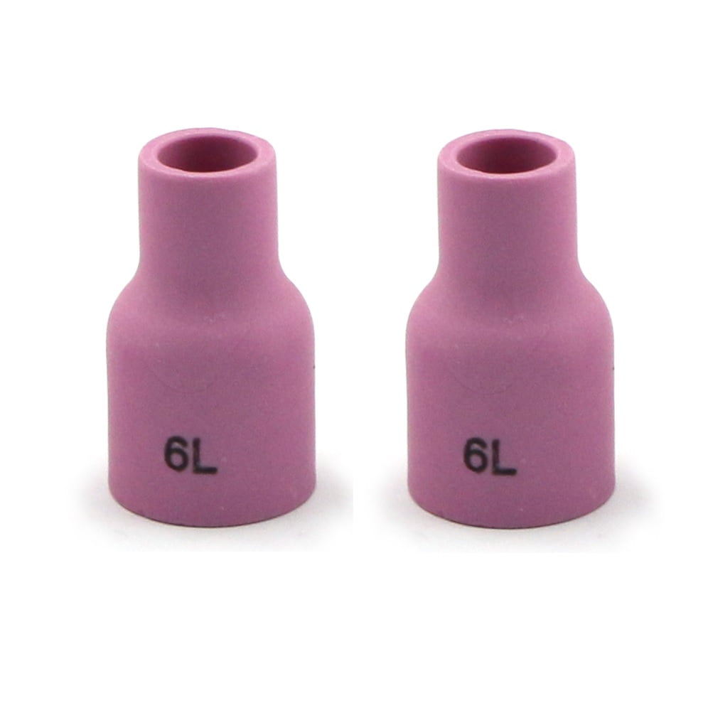 WeldingCity 2-pk LONG Gas Lens Ceramic Cup Alumina 53N60L (#6, 3/8 ...