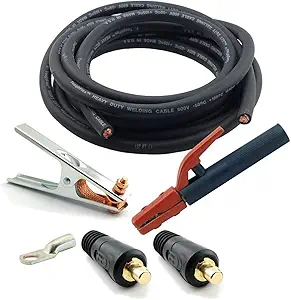 WeldingCity 50-ft 2-AWG USA-made Heavy Duty Welding Cable with Work ...