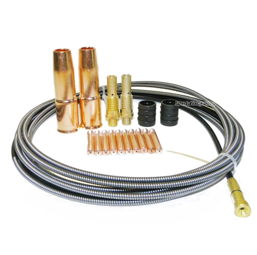 WeldingCity Accessory Kit (.030") Contact Tip-Gas Nozzle-Gas Diffuser-Nozzle Adapter-Wire Liner ...
