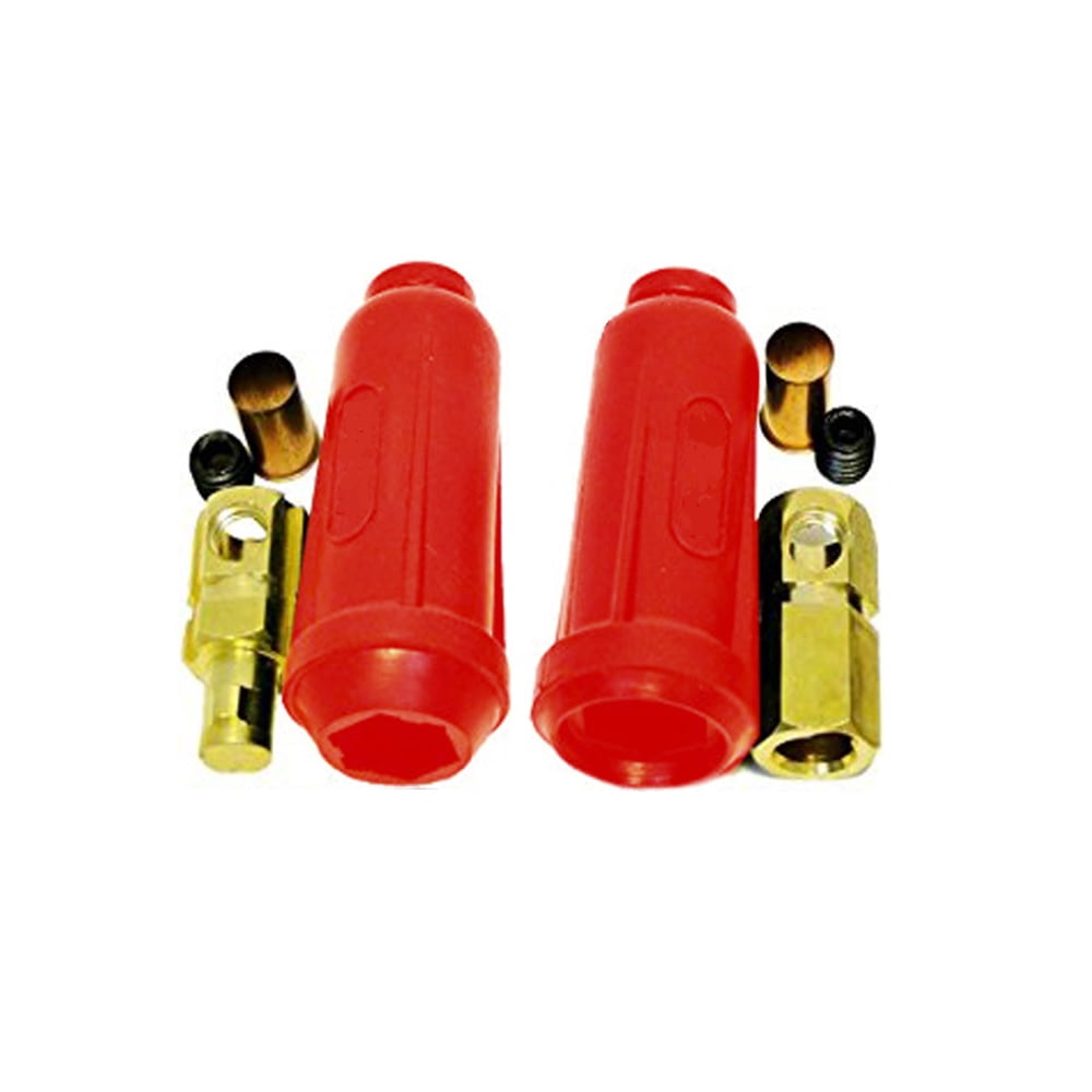 WeldingCity Dinse-Type Twist-Lock Insulated Connector Pair (Male/Female ...