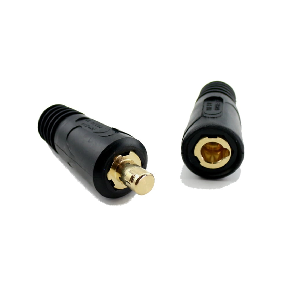 WeldingCity Dinse-Type Twist-Lock Insulated Connector Pair (Male/Female ...