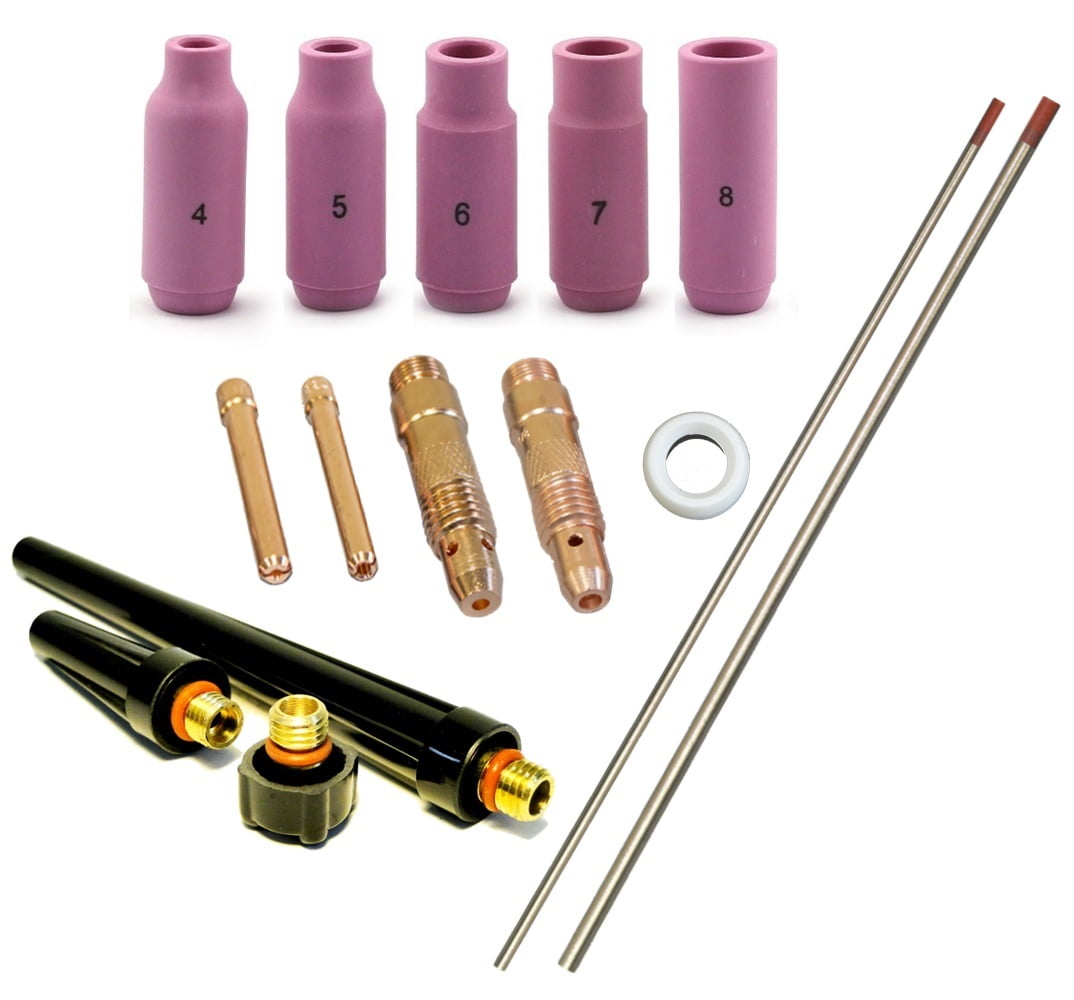 WeldingCity TIG Welding Accessory Kit 1/16-3/32 Regular Setup Collet ...