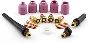 WeldingCity TIG Welding Torch Accessory Kit Stubby Setup (.040-1/16-3/ ...