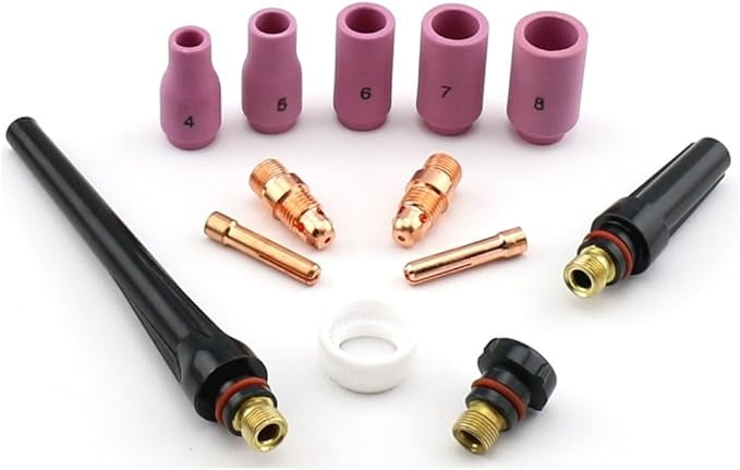 WeldingCity TIG Welding Torch Accessory Kit Stubby Setup (1/16-3/32 ...