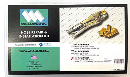 Weldmark Hose Repair Kit,"A & B" size 3/16" / 1/4" ID KT28 Tool ...