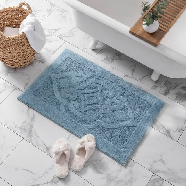 Welhome 100% Cotton Sculpted Bath Rug - Walmart.com