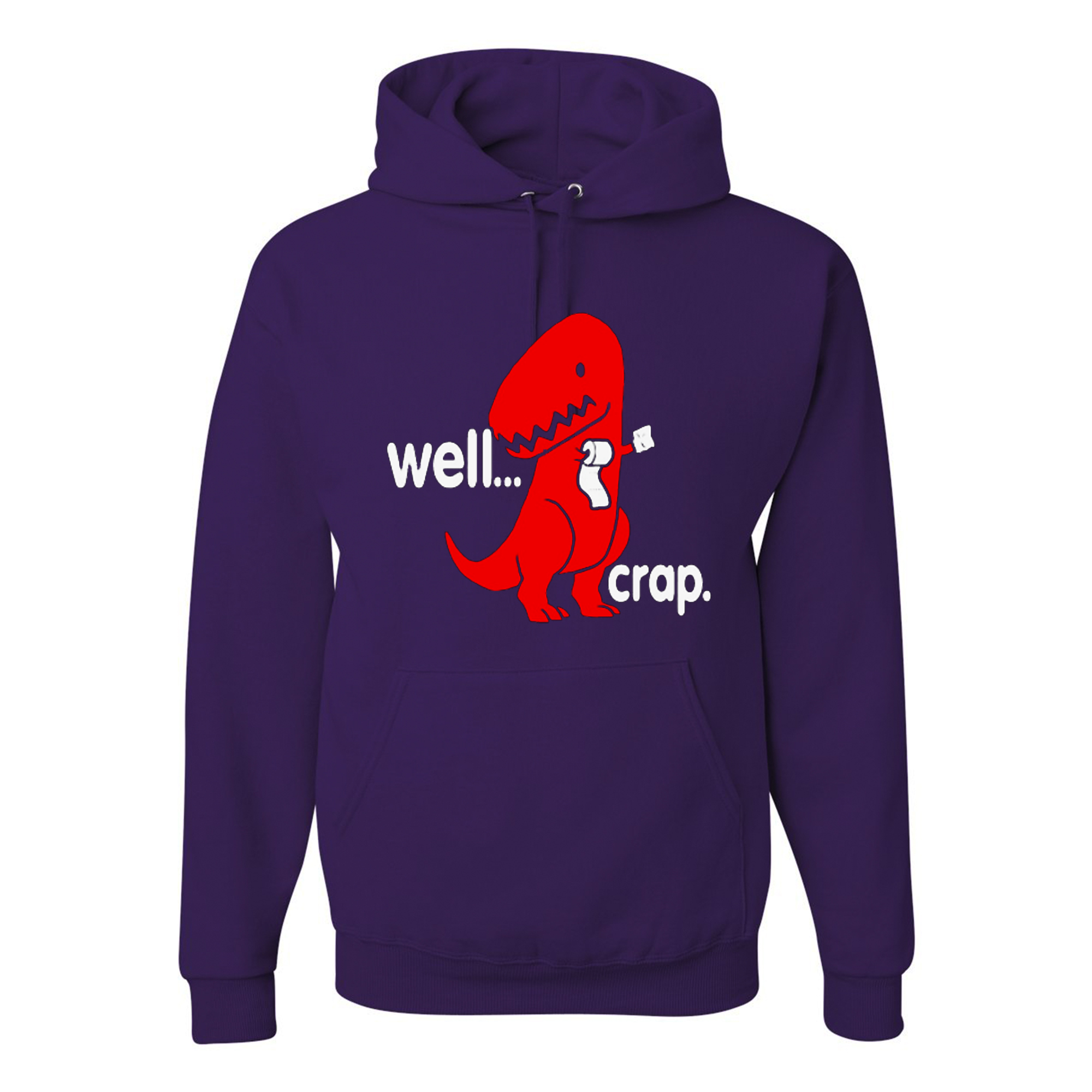 Well Crap T-Rex Funny Dinasaur Mens Hoodies, Purple, Medium - Walmart.com