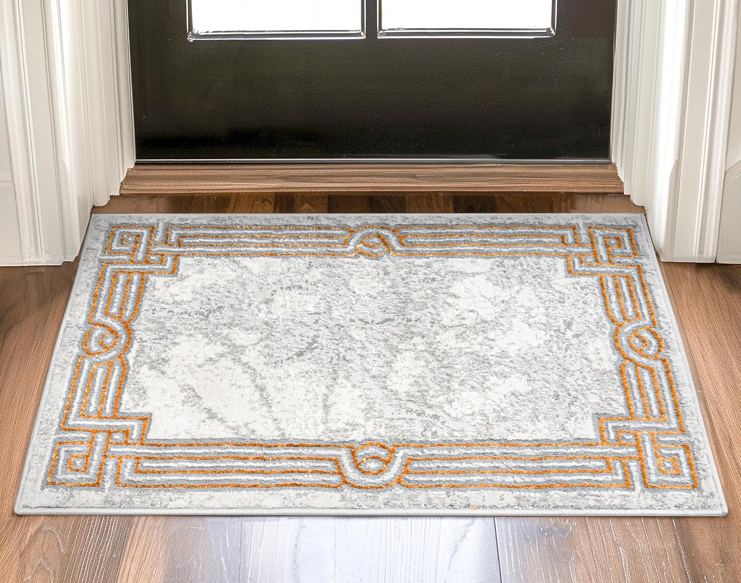 Well Fairmont Collection Huntington Grey Gold & Ivory Marble Border ...