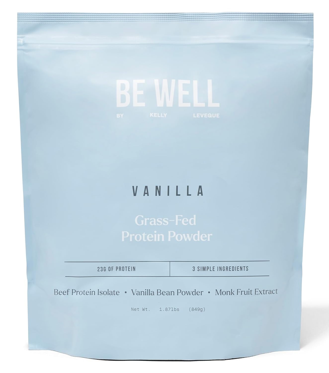 Be Well by Kelly Vanilla Grass-Fed Beef Protein Powder, 23G of Protein ...