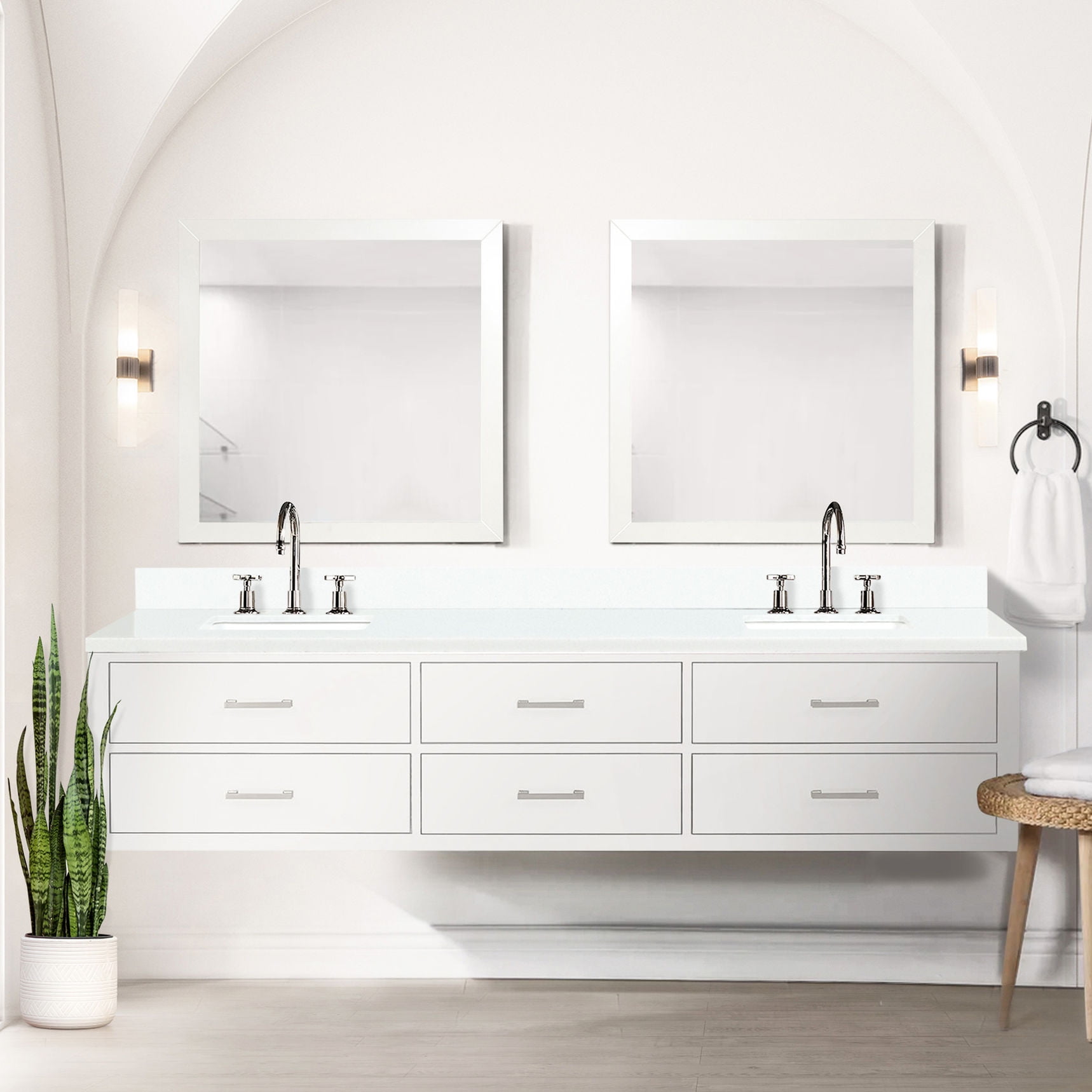 Well - Made and Appealing - Vanity with solid wood frame, MDF panels ...