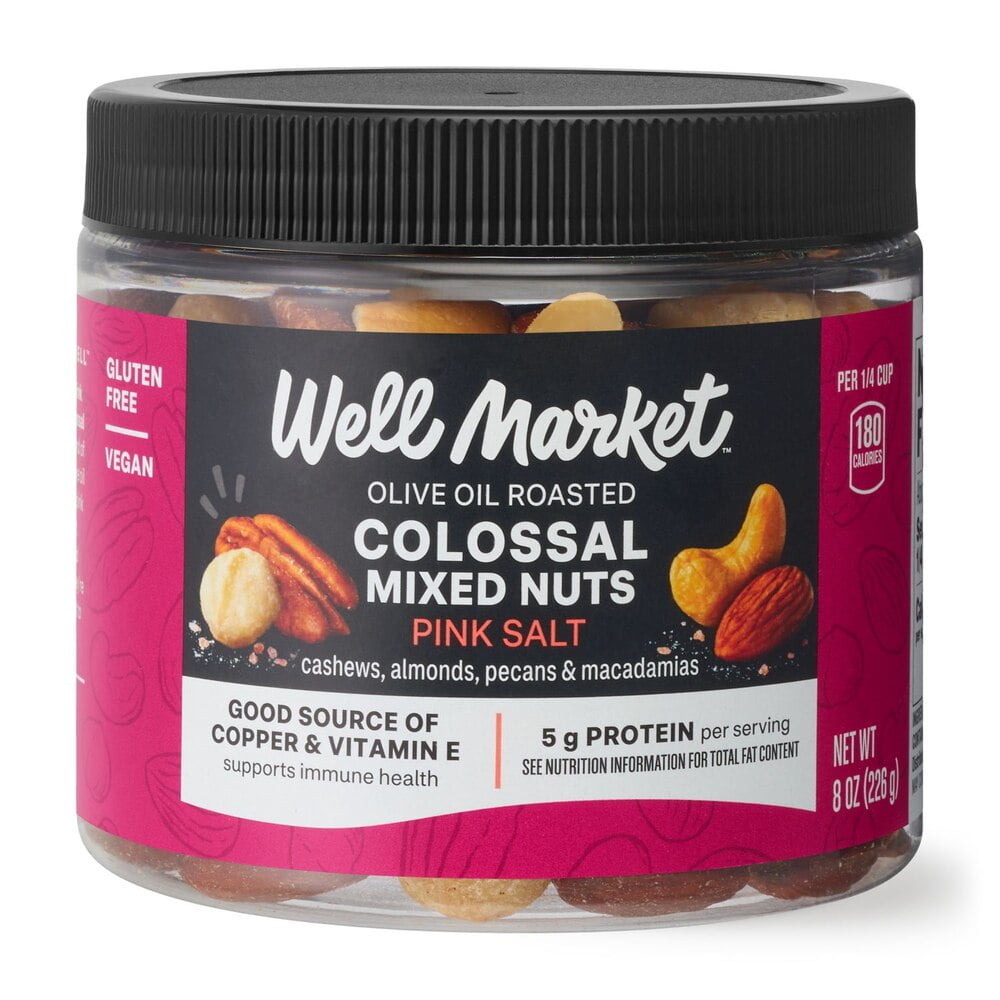 Well Market Olive Oil Roasted Colossal Mixed Nuts, 8 oz - Walmart.com