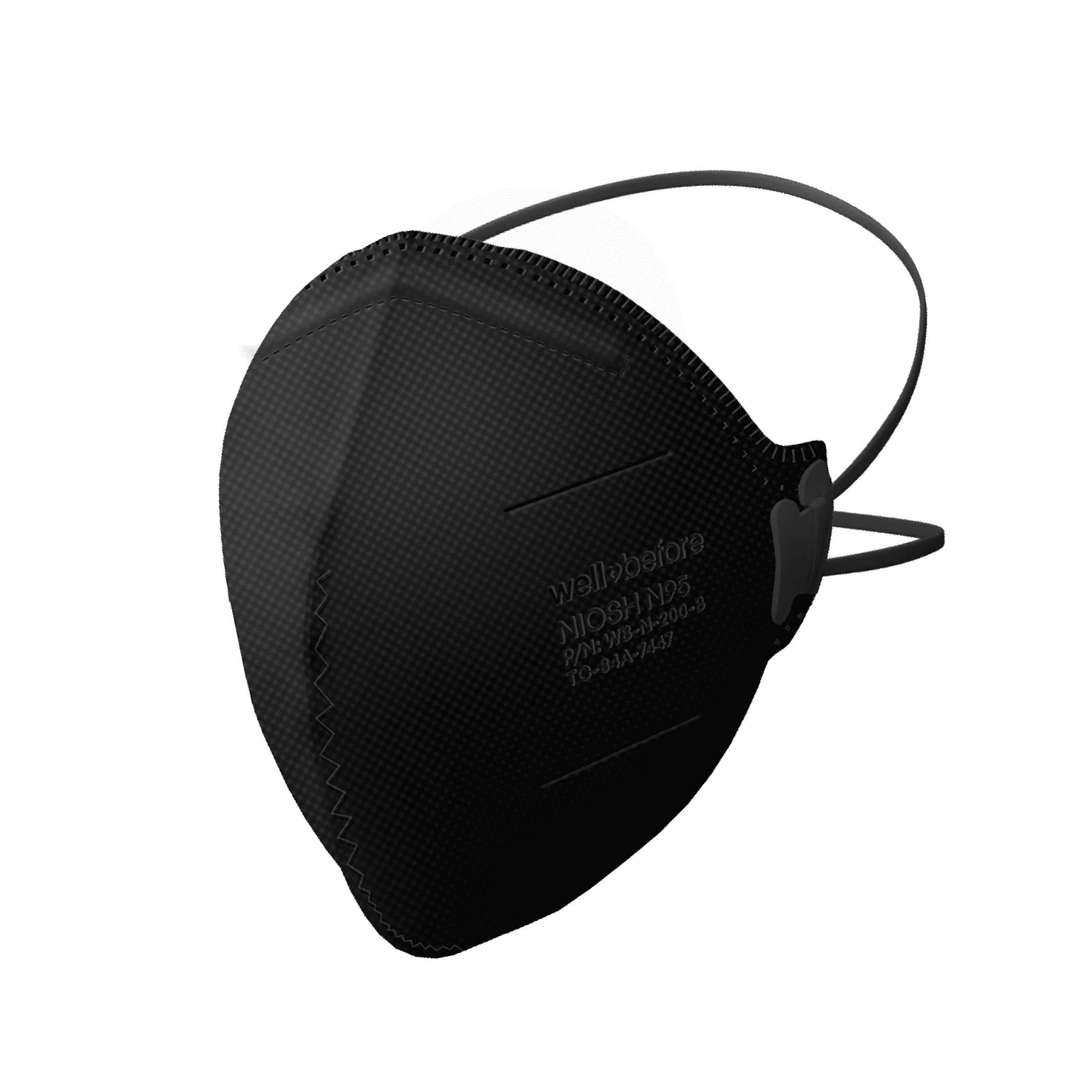 Well Before N95 Mask - NIOSH Approved (Black, Pack of 30), Lightweight ...