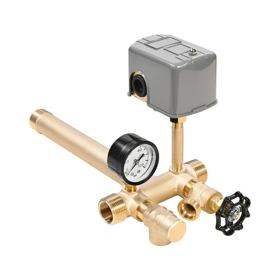 Well Pressure Tank Tee Kit 40/60 PSI, 1"x11" Brass Tee for Water System ...