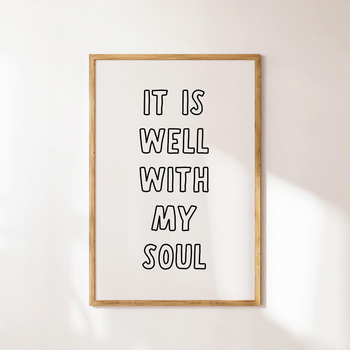 It Is Well Print, Christian Wall Art, Minimalist Wall Art, Trendy ...
