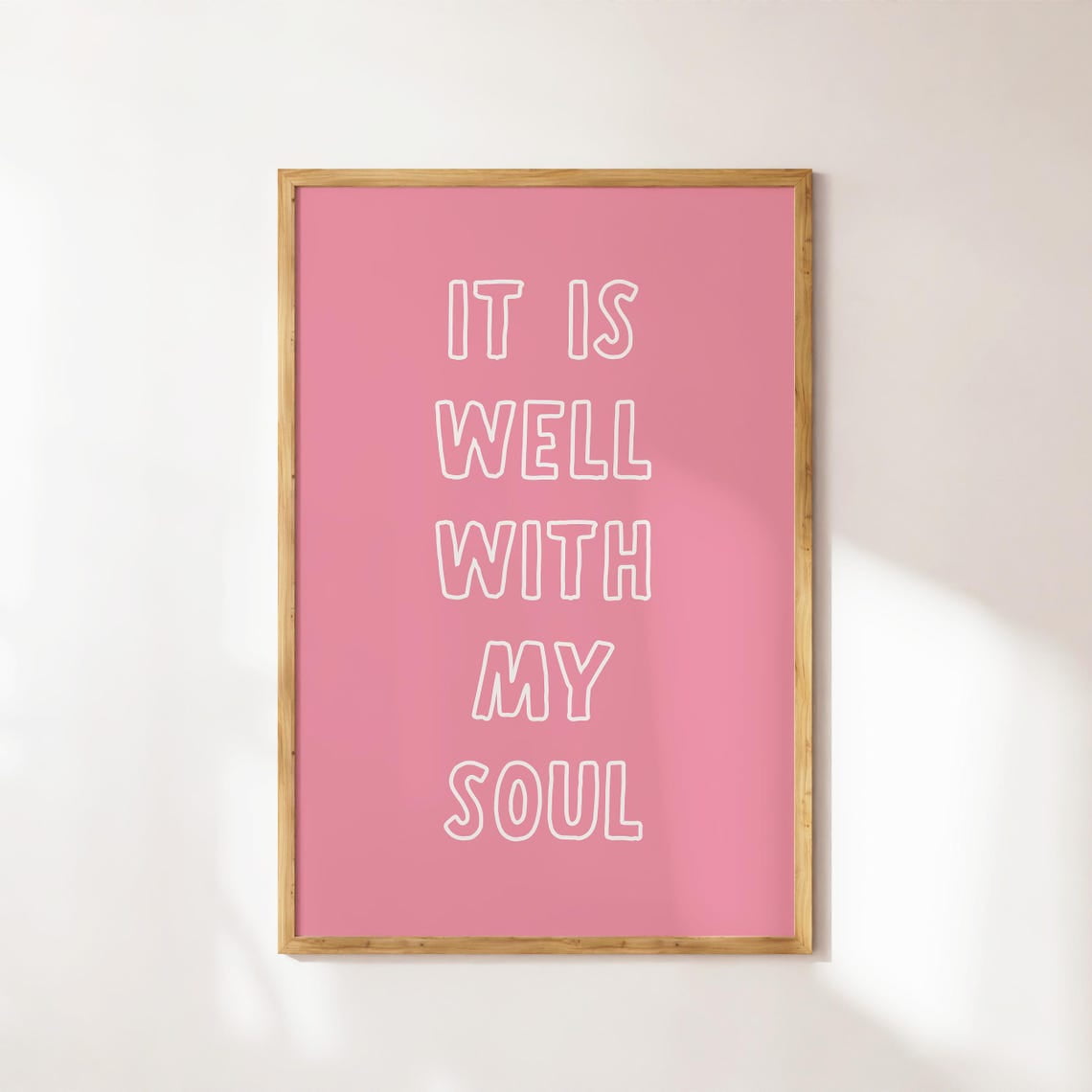 It Is Well Print, Christian Wall Art, Pink Girly Wall Art, Trendy ...