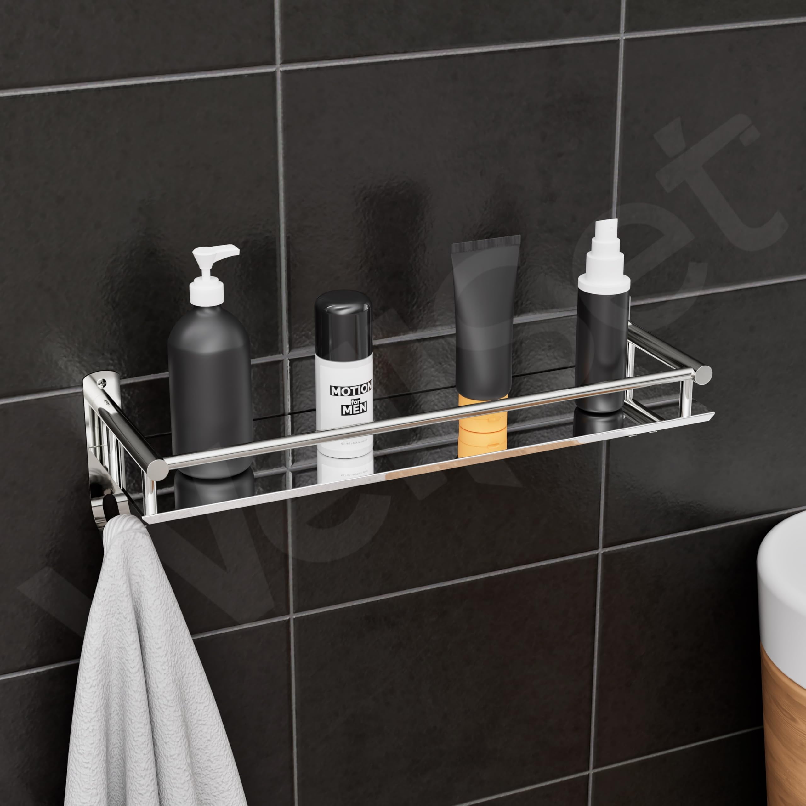 Well Set Wall Shelf for Bathroom, Bedroom, Toilet, Kitchen, Office ...