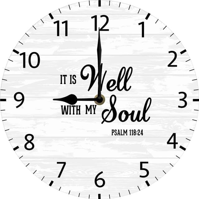 It Is Well With My Soul Religious Decor Wall Clock Christian Clock ...