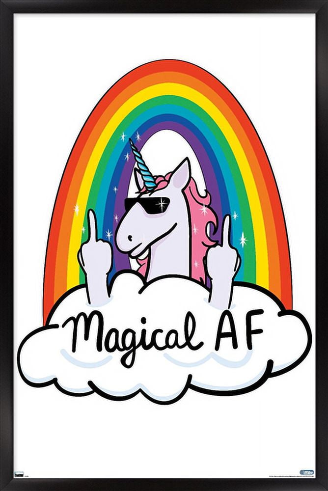 Well This Is Awkward - Magical AF Wall Poster, 22.375" x 34" Framed ...