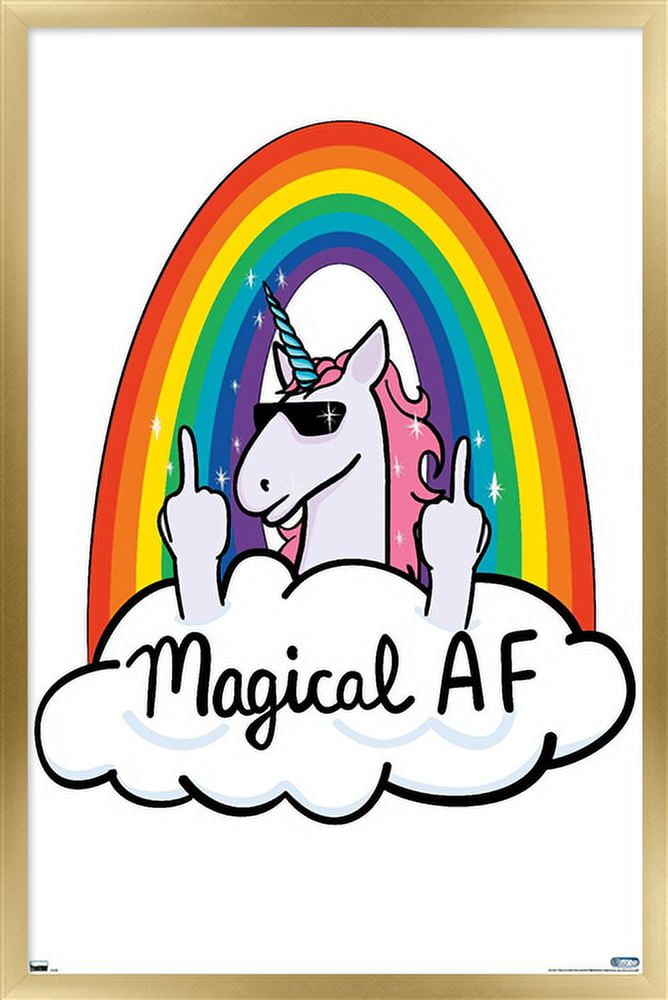 Well This Is Awkward - Magical AF Wall Poster, 22.375" x 34" Framed ...