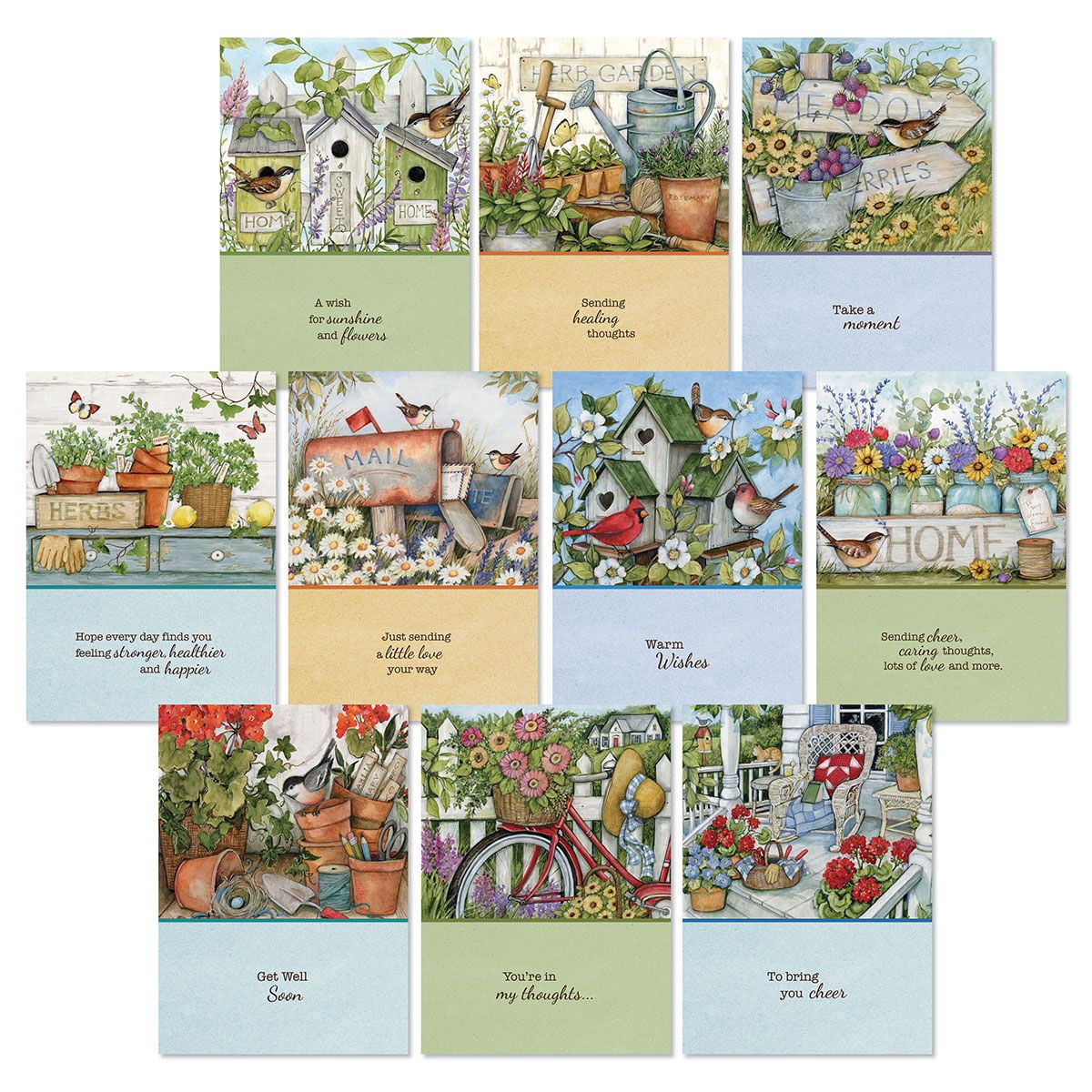 Current's Susan Winget Get Well Greeting Cards - Multi Value Pack of 20 ...