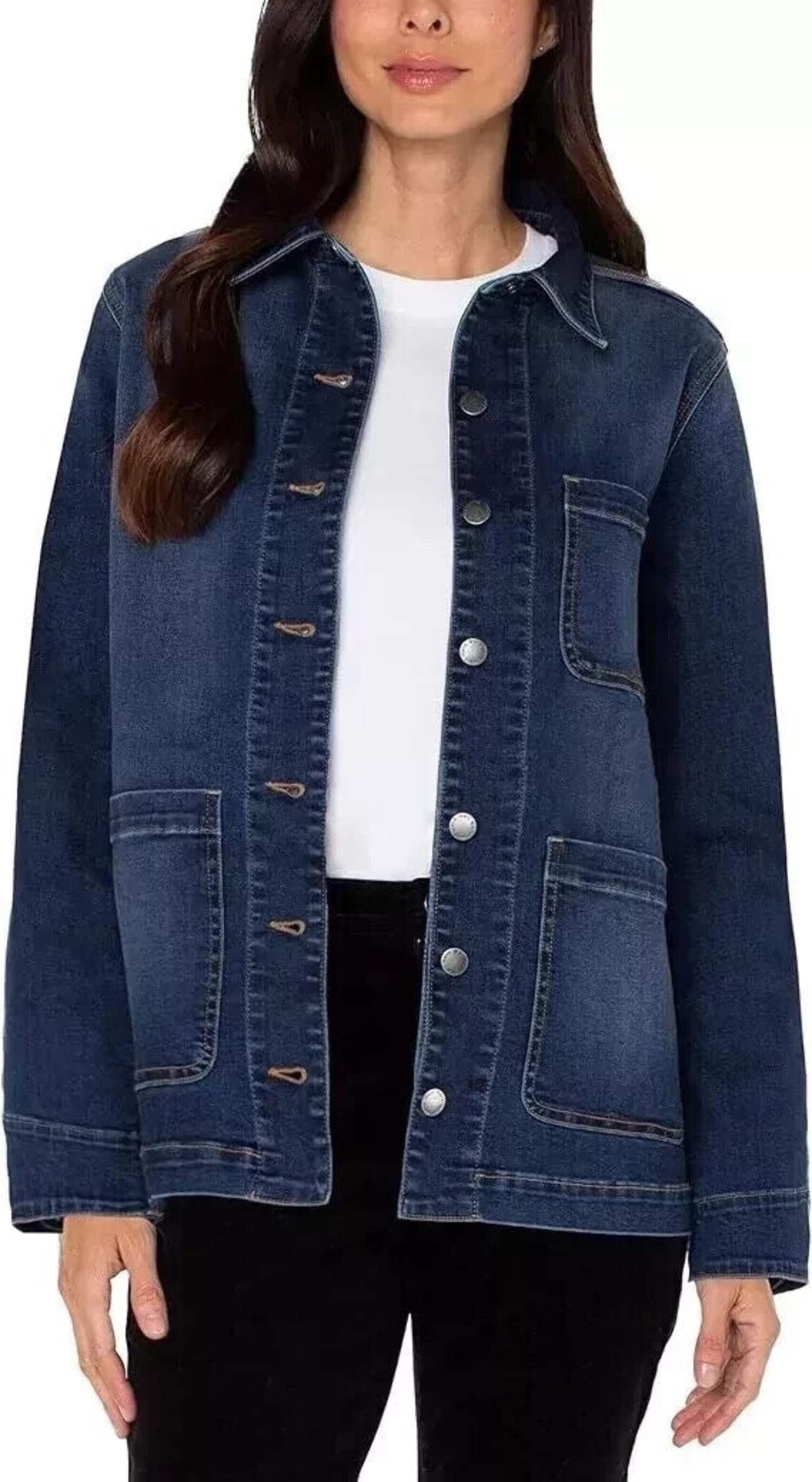 Well Worn Women's Denim Chore Jacket - Walmart.com