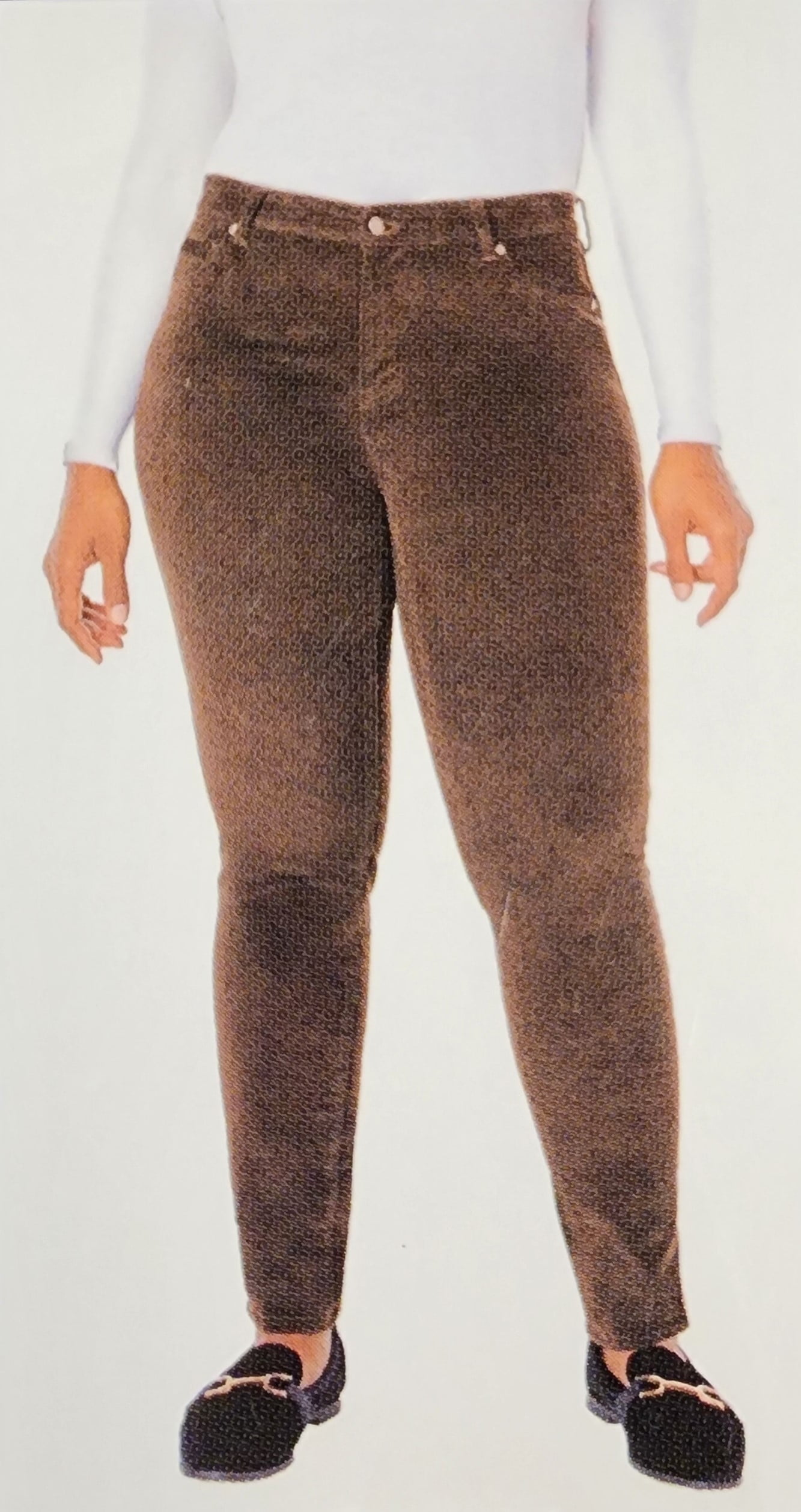 Well Worn Women's High Rise Corduroy Skinny Pants, Brown - Walmart.com