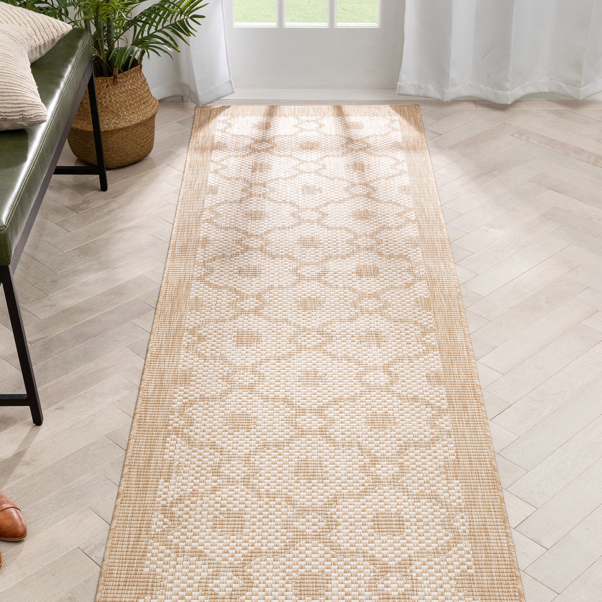 Well Woven 3' x 10' Beige Trellis Outdoor Rug - Walmart.com