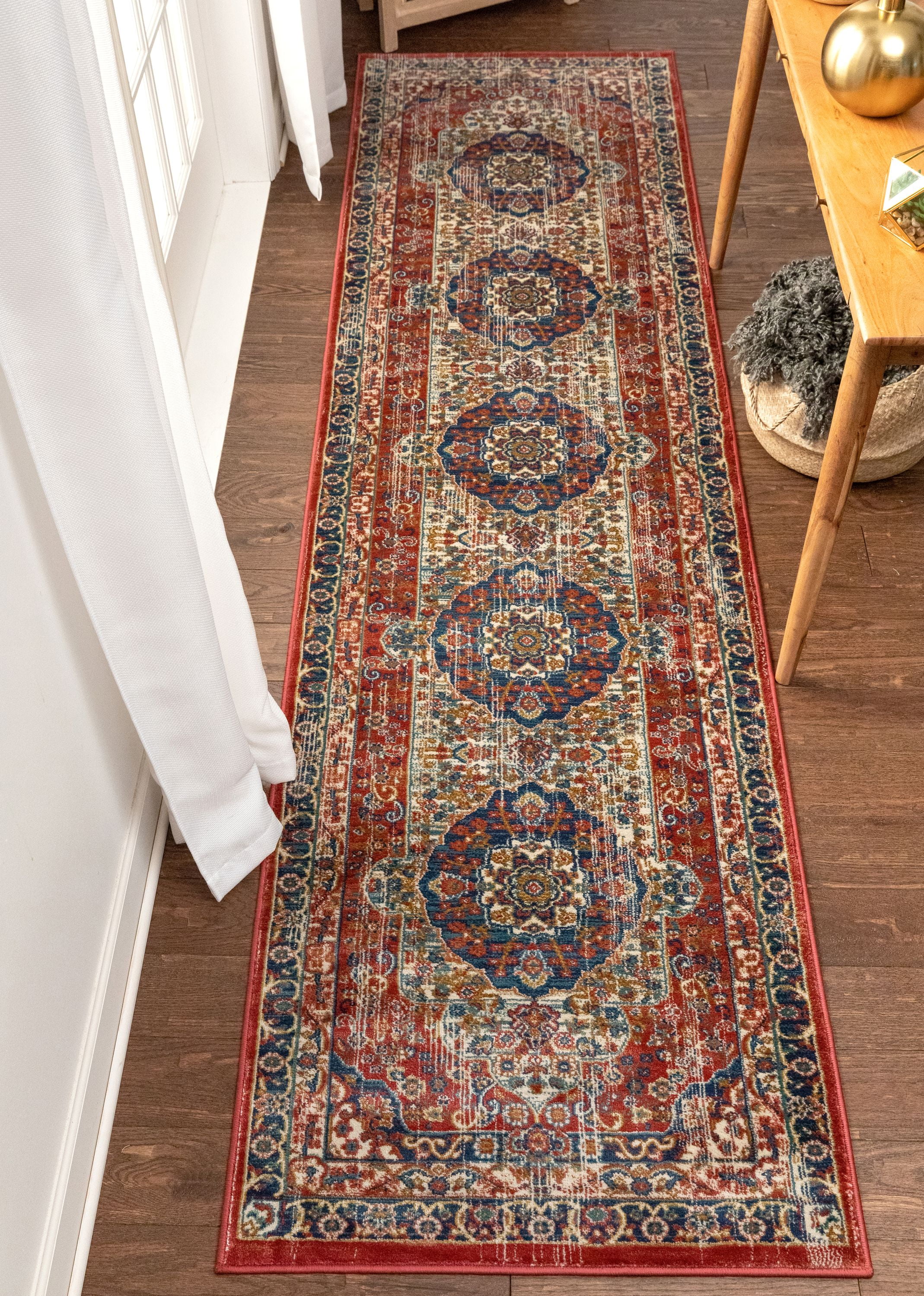 Well Woven Alice Red Traditional Medallion 3x10 (2'7" x 9'10") Runner ...