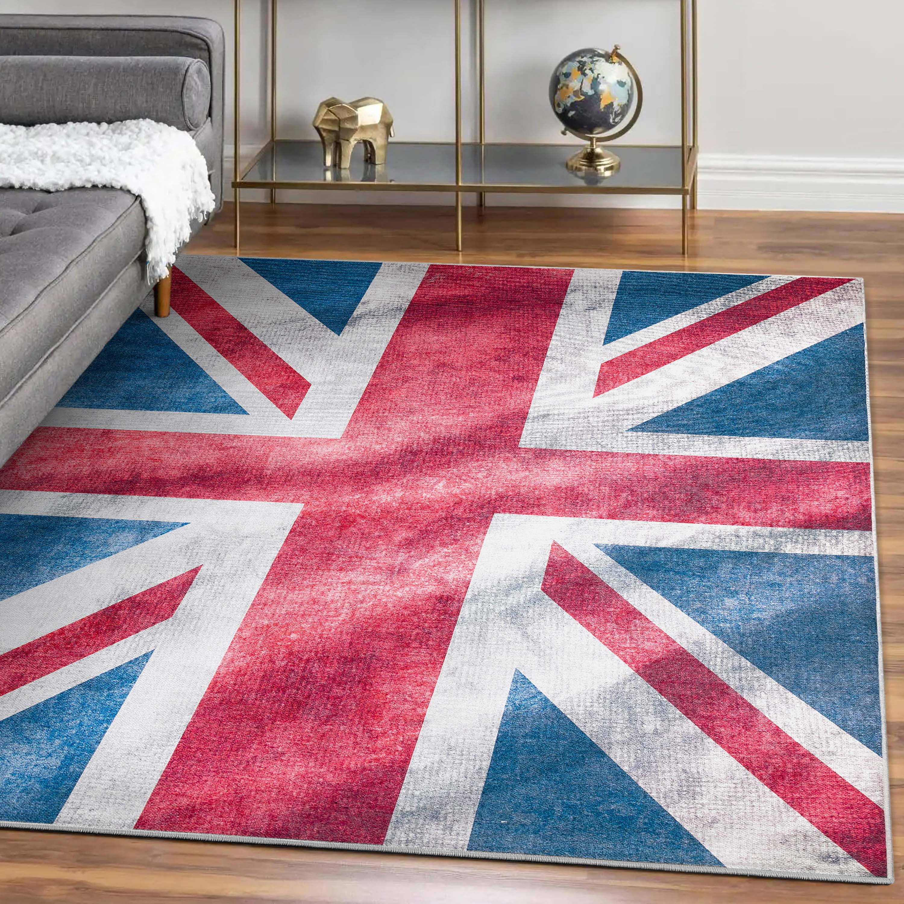 Well Woven Apollo British Flag Union Jack Royal Flag Vintage Red Blue ...