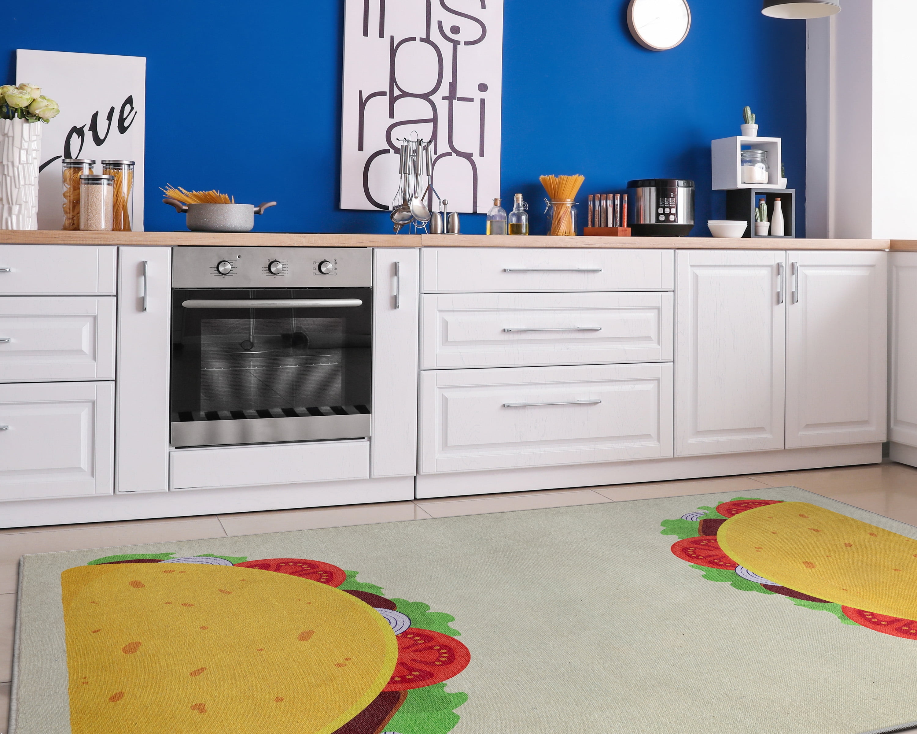 Well Woven Apollo Double Taco Modern Novelty Multi Yellow 5' x 7' Easy ...