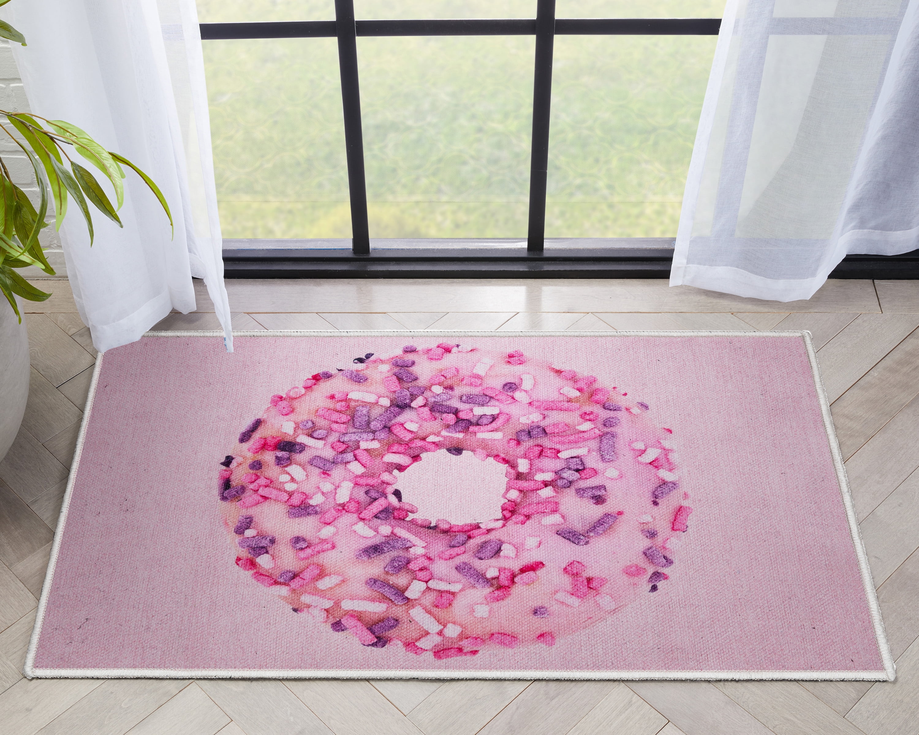 Well Woven Donut with Sprinkles 2' x 3' Pink Area Rug - Walmart.com