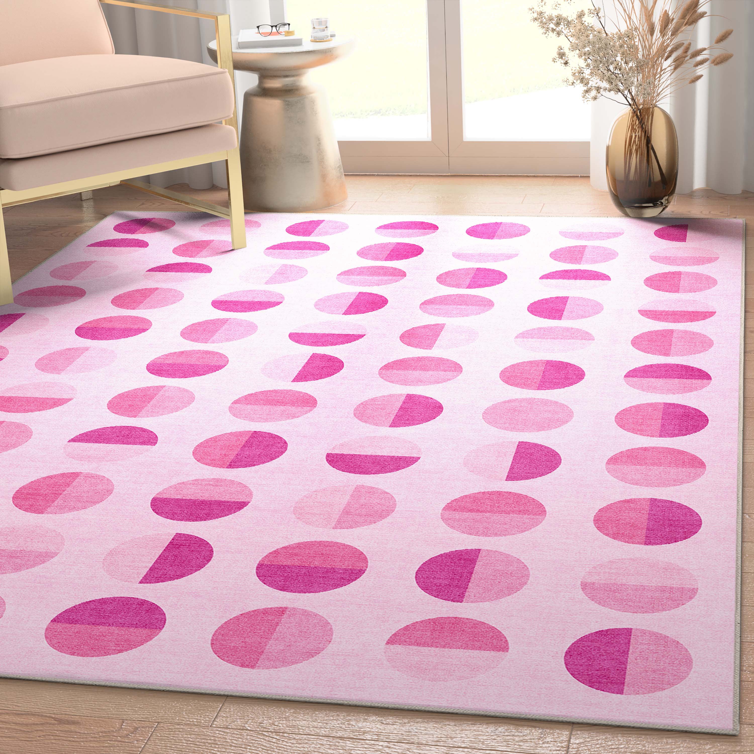 Well Woven Apollo Pink Area Rug - Modern Geometric Design - Walmart.com