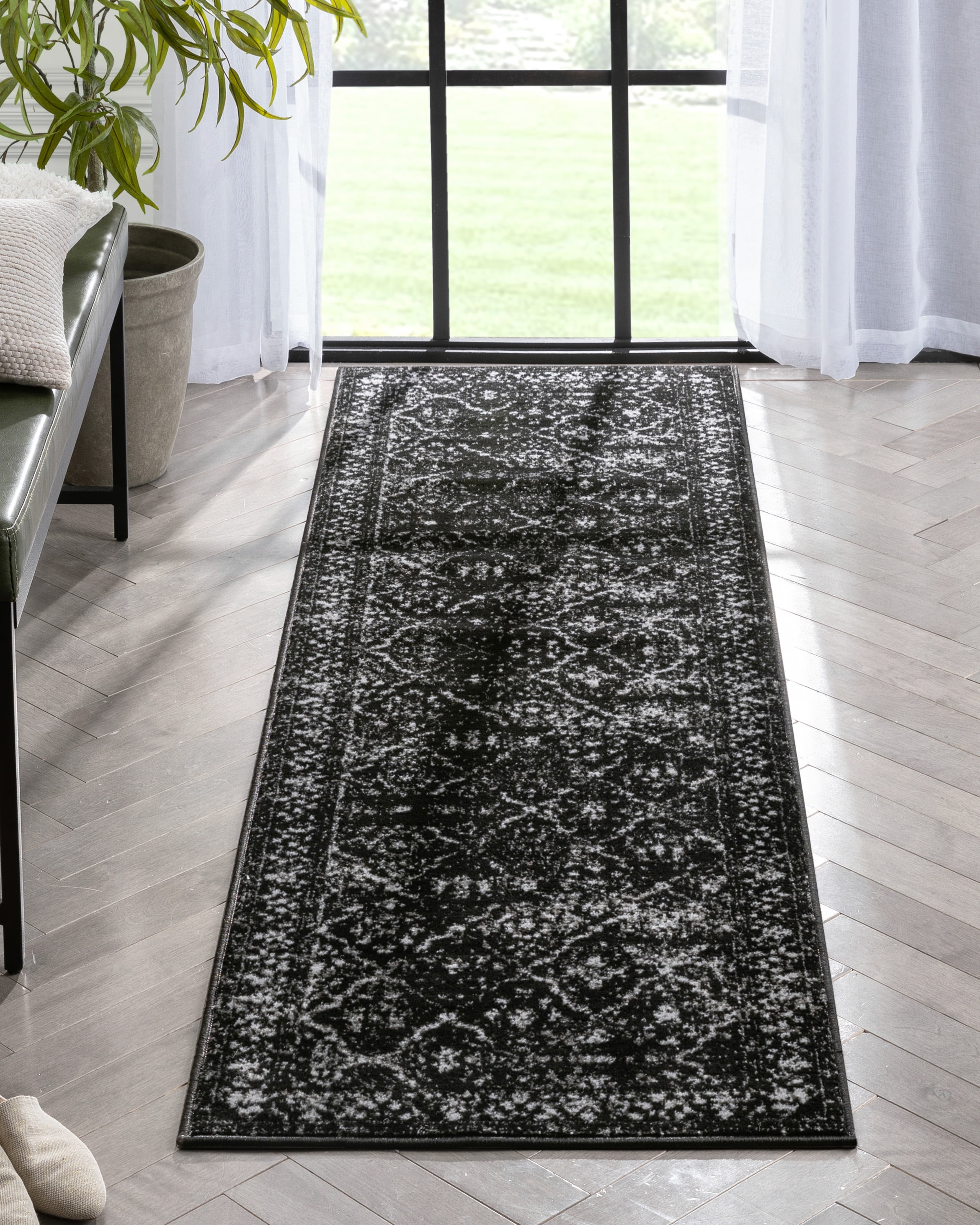 Well Woven Zazzle Argos Runner Rug - Black, 27 x 910 - Walmart.com