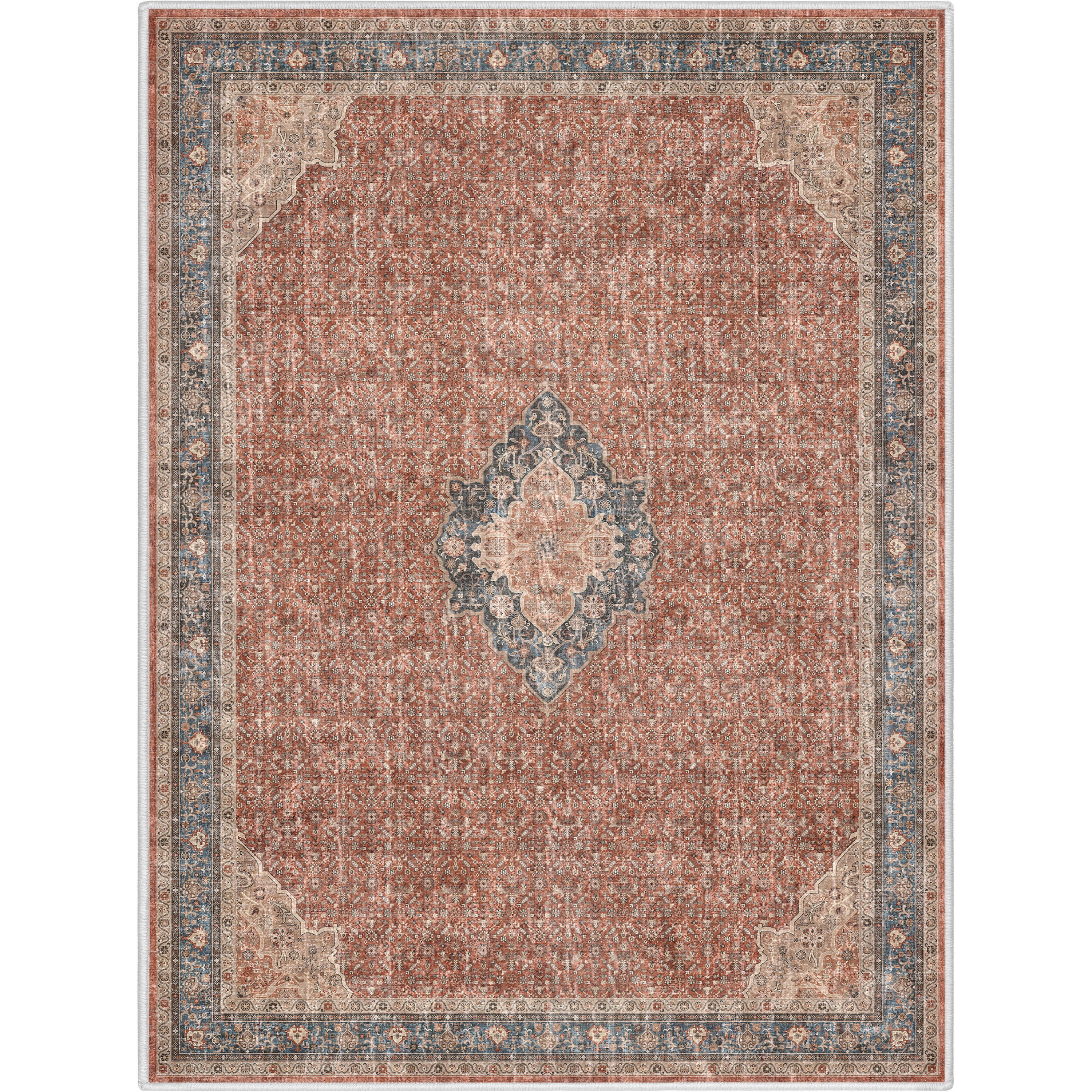 Well Woven Asha 2-in-1 Deluxe Lilith Vintage Persian Oriental 3'11" x 5 ...