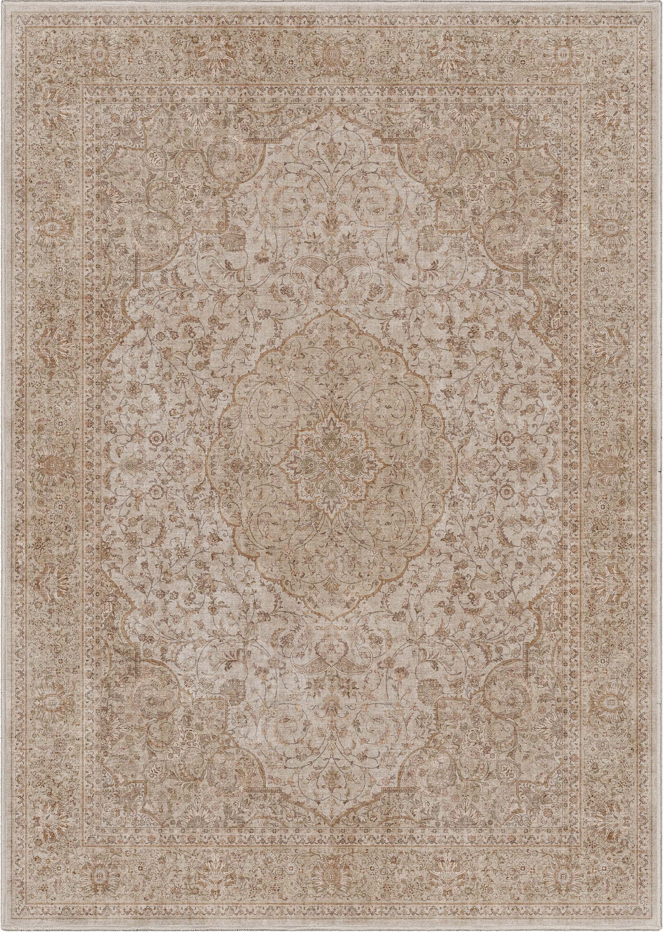 Well Woven Asha 2-in-1 Deluxe Odette Vintage Persian Oriental 3'11" x 5 ...