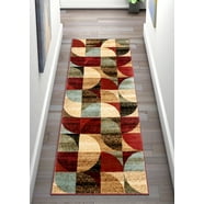 Well Woven Ruby Imagination Squares Modern Contemporary Red Geometric ...