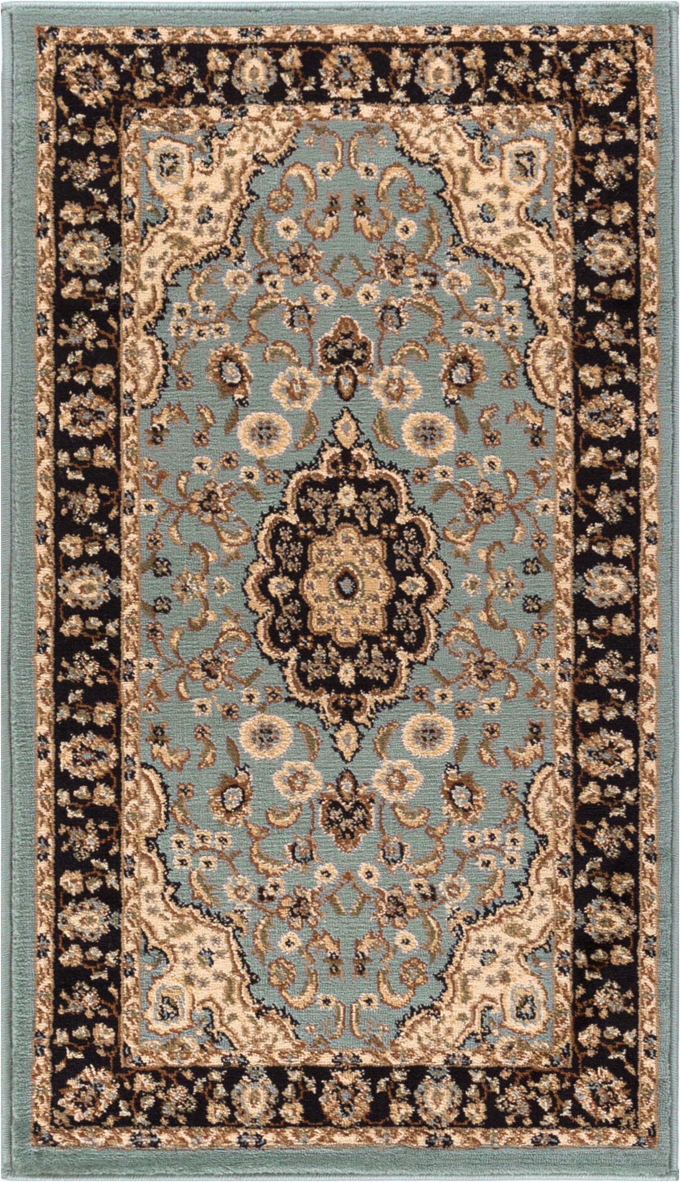 Well Woven Barclay Medallion Kashan Traditional Persian Light Blue Area ...