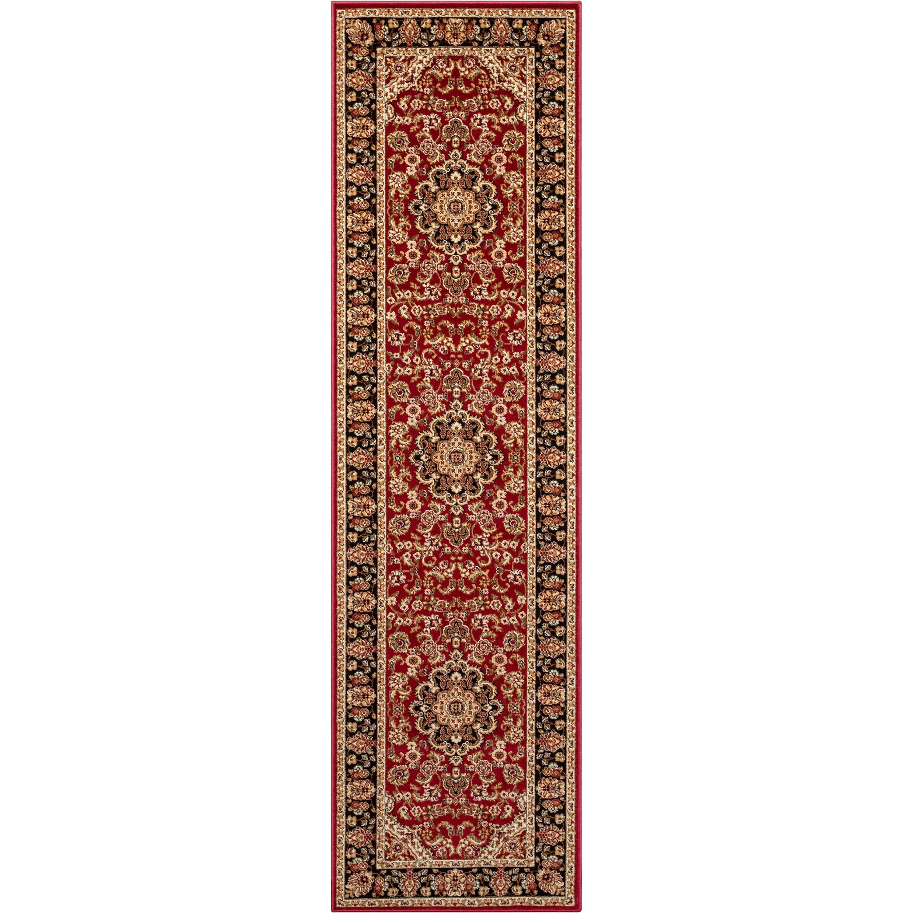 Well Woven Barclay Medallion Kashan Traditional Oriental & Persian Red ...