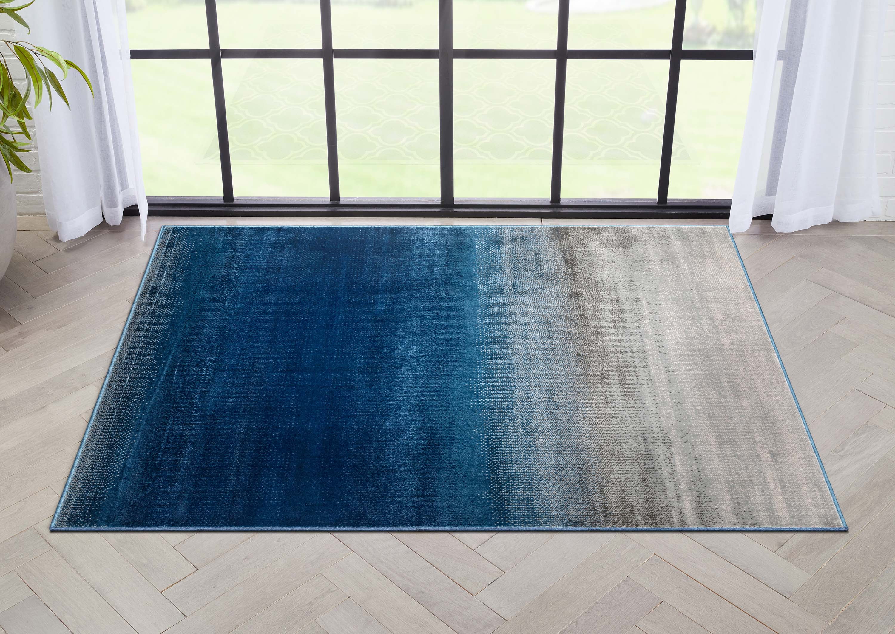 Well Woven Barclay Yaren Modern Abstract Blue 3'11" x 5'3" Area Rug ...