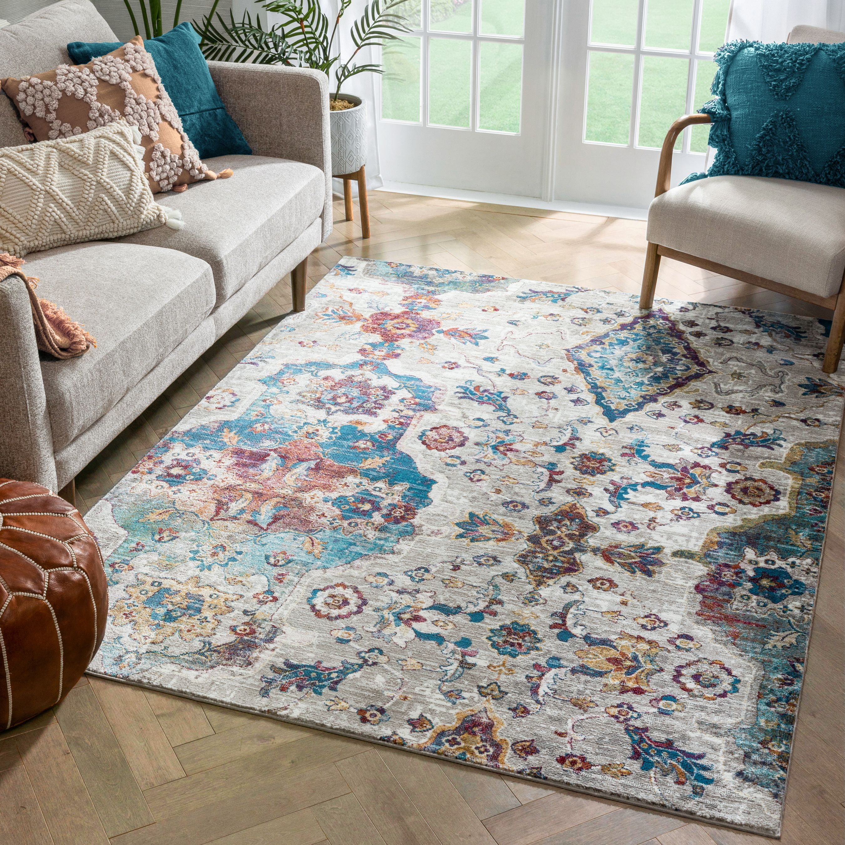 Well Woven Bleecker St Paloma Ivory Bohemian Vintage Floral Mandala 3 ...
