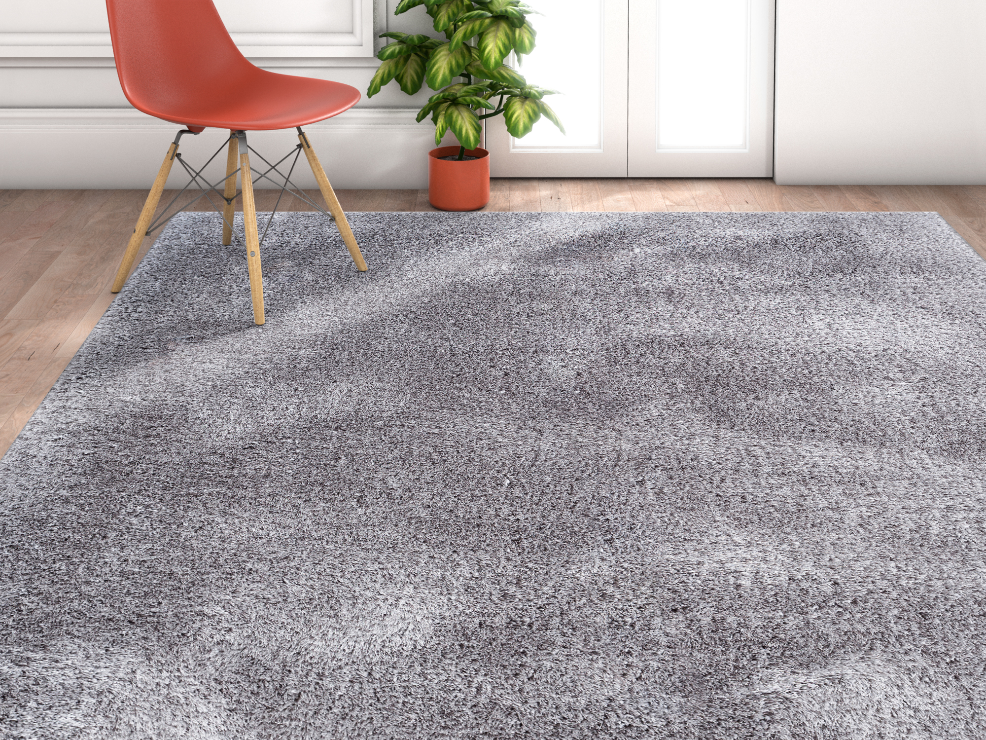 Well Woven Corsa Serenity Area Rug - Shag Grey Rug - Walmart.com