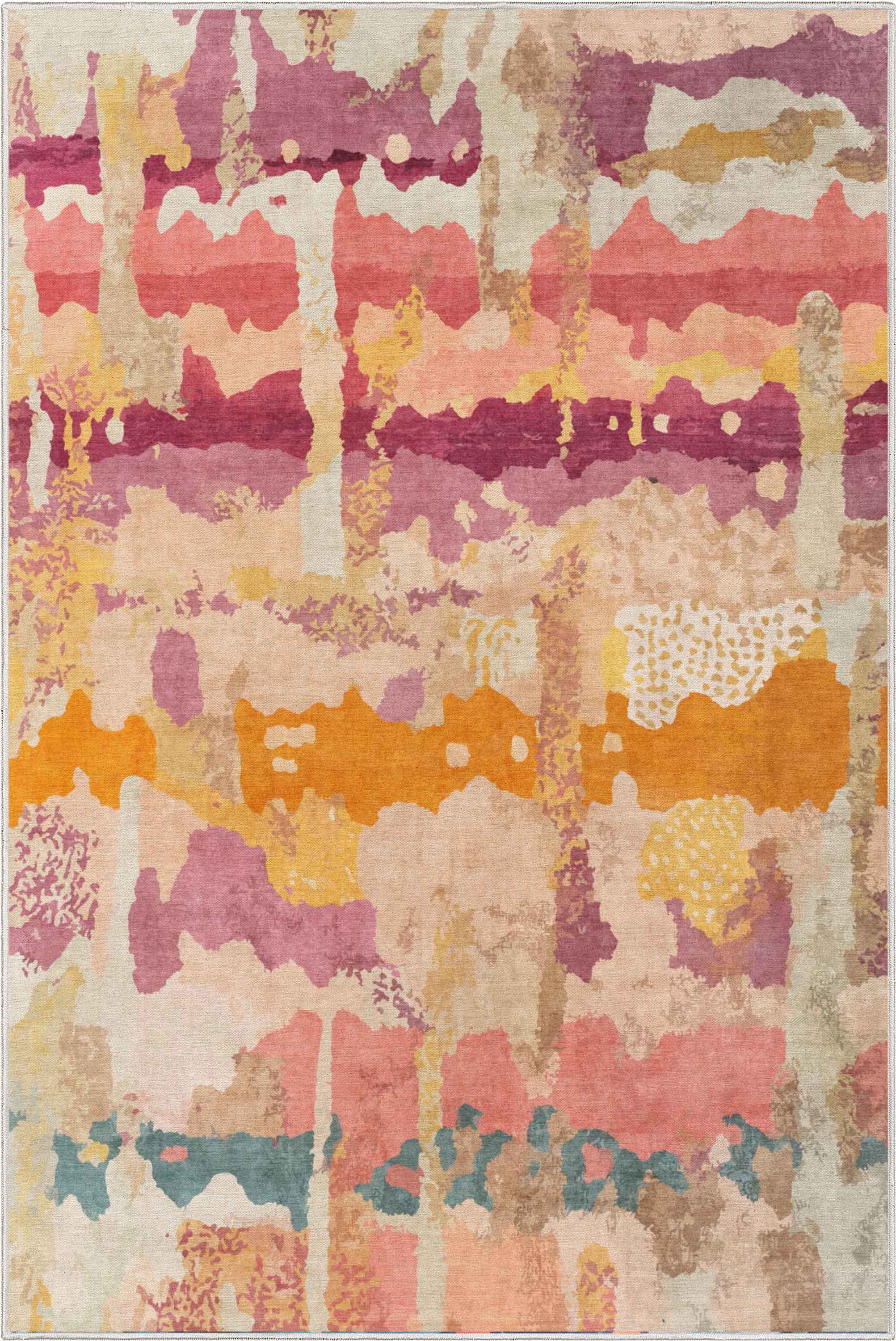 Well Woven Couleurs 5'3" x 7'3" Rug – Vibrant Multicolor, Stain ...