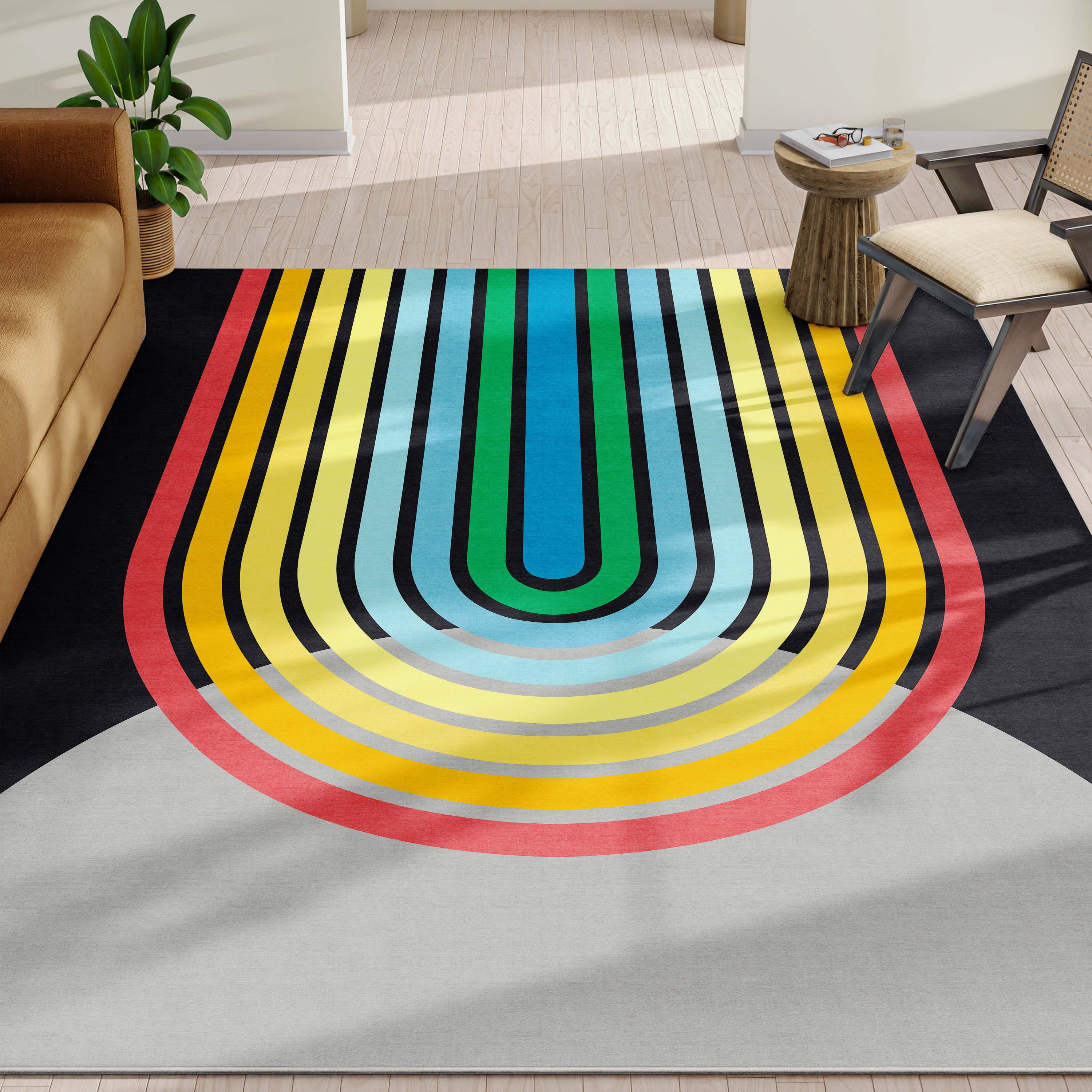 Crayola Demi Arch Area Rug - Colorful Easy to Clean - Walmart.com
